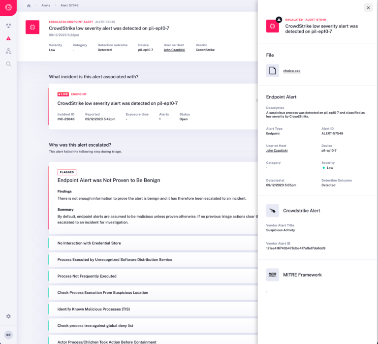 Triaging Crowdstrike Alerts with Radiant Security